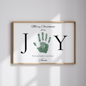Joy Christmas Handprint Craft Preschool, Editable Toddler Hand Print ...