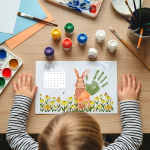 2026 Handprint Calendar Craft Printable, 12 Month Wall Calendar ...