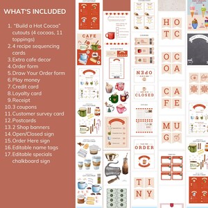 Coffee Shop Dramatic Play Printable, Pretend Play Gift Digital Download ...