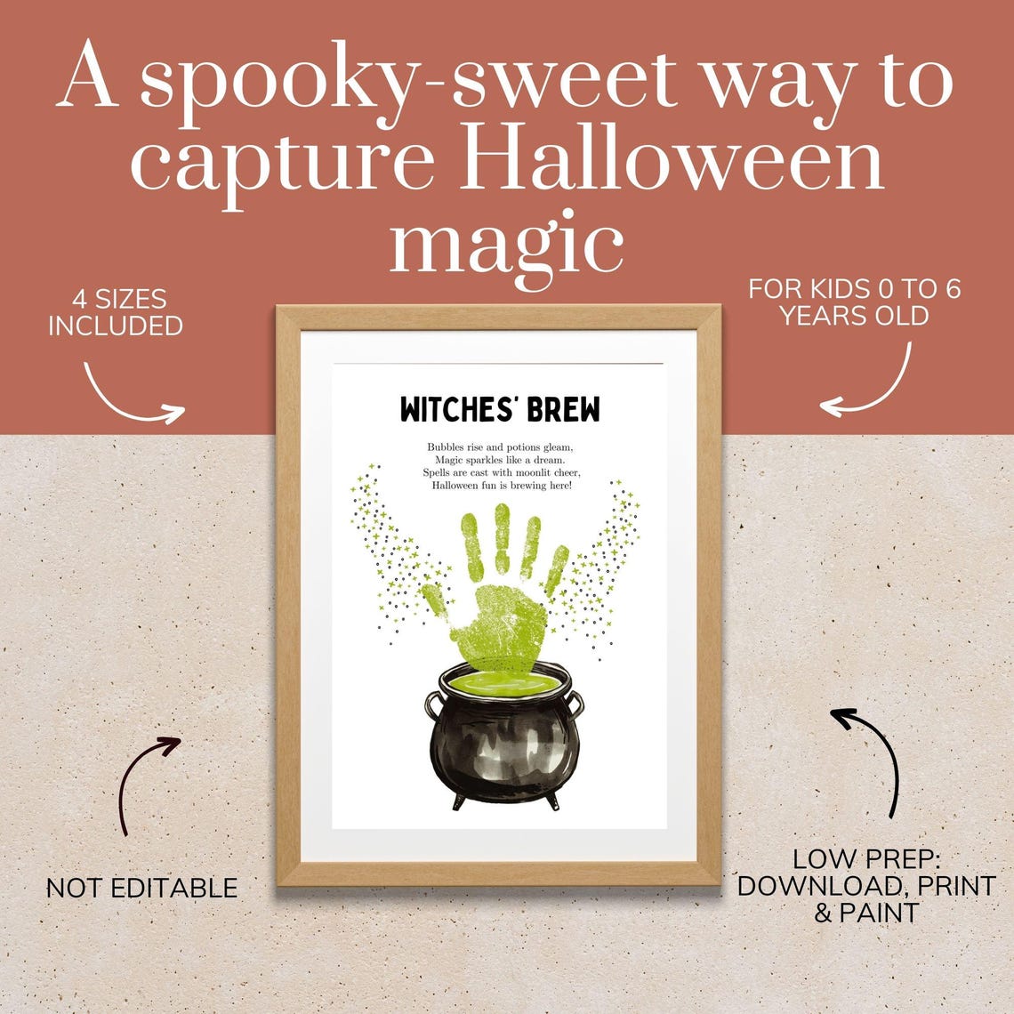 Cauldron Handprint Art for Kids, Halloween Handprint Craft Printable ...