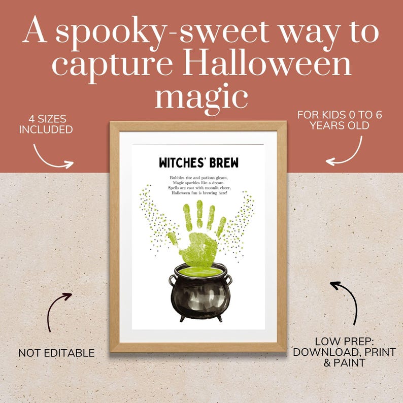 Cauldron Handprint Art for Kids, Halloween Handprint Craft Printable ...
