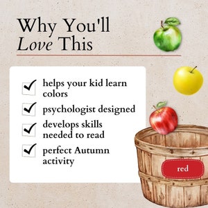 Apple Activities for Preschool, Learning Colors Printable, Color ...