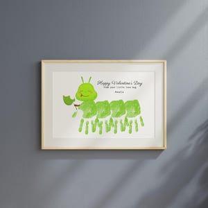 Love Bug Handprint Art Toddler, Caterpillar Valentine Handprint Craft ...