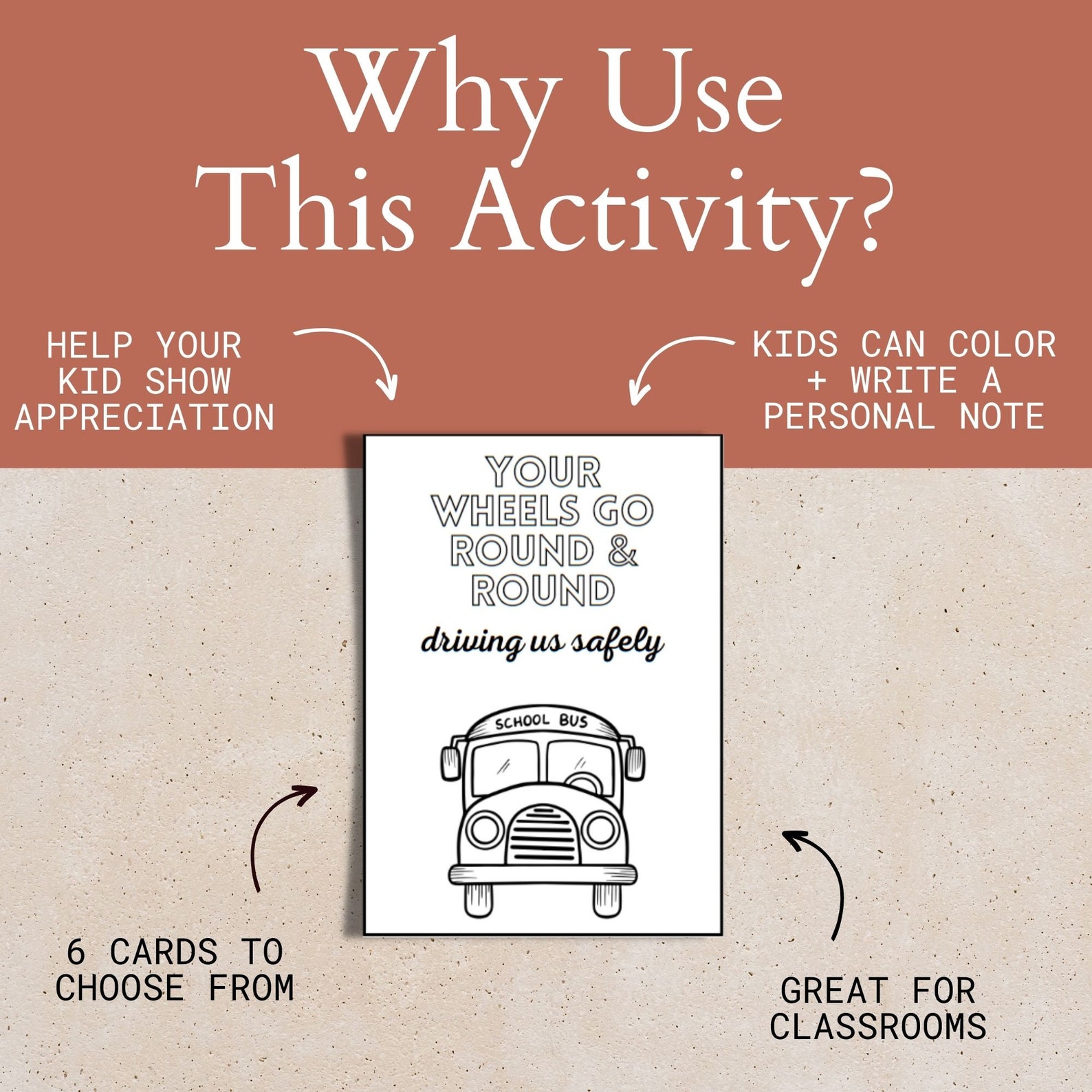 School Bus Driver Appreciation Card, Kids Thank You Notes Printable ...