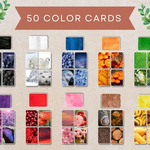 Color Sorting Printable Cards, Montessori Color Matching Activity ...