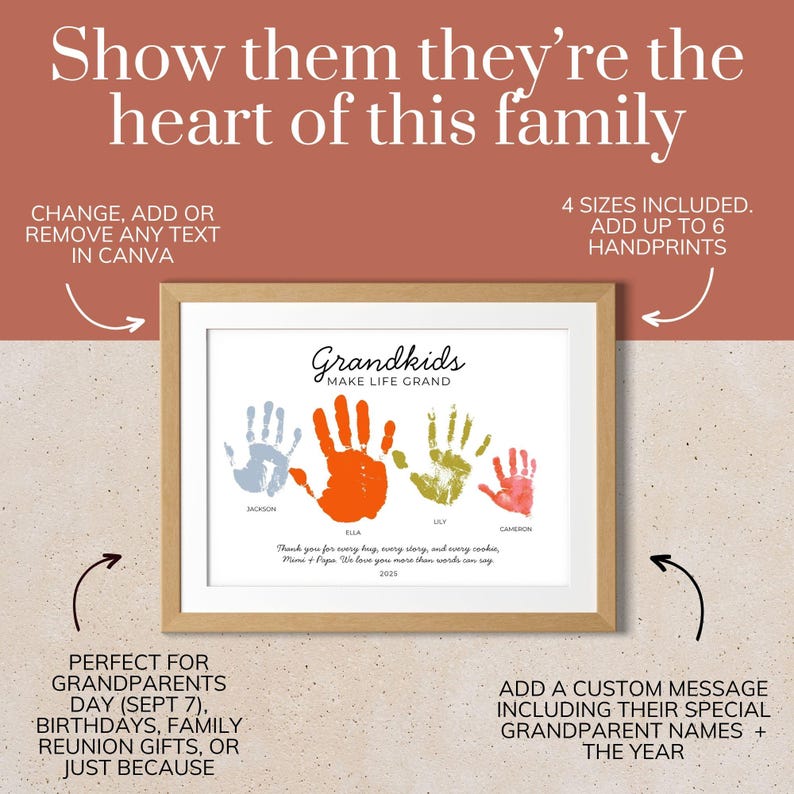 Grandkids Make Life Grand With Names Digital Download, Grandparents Day ...