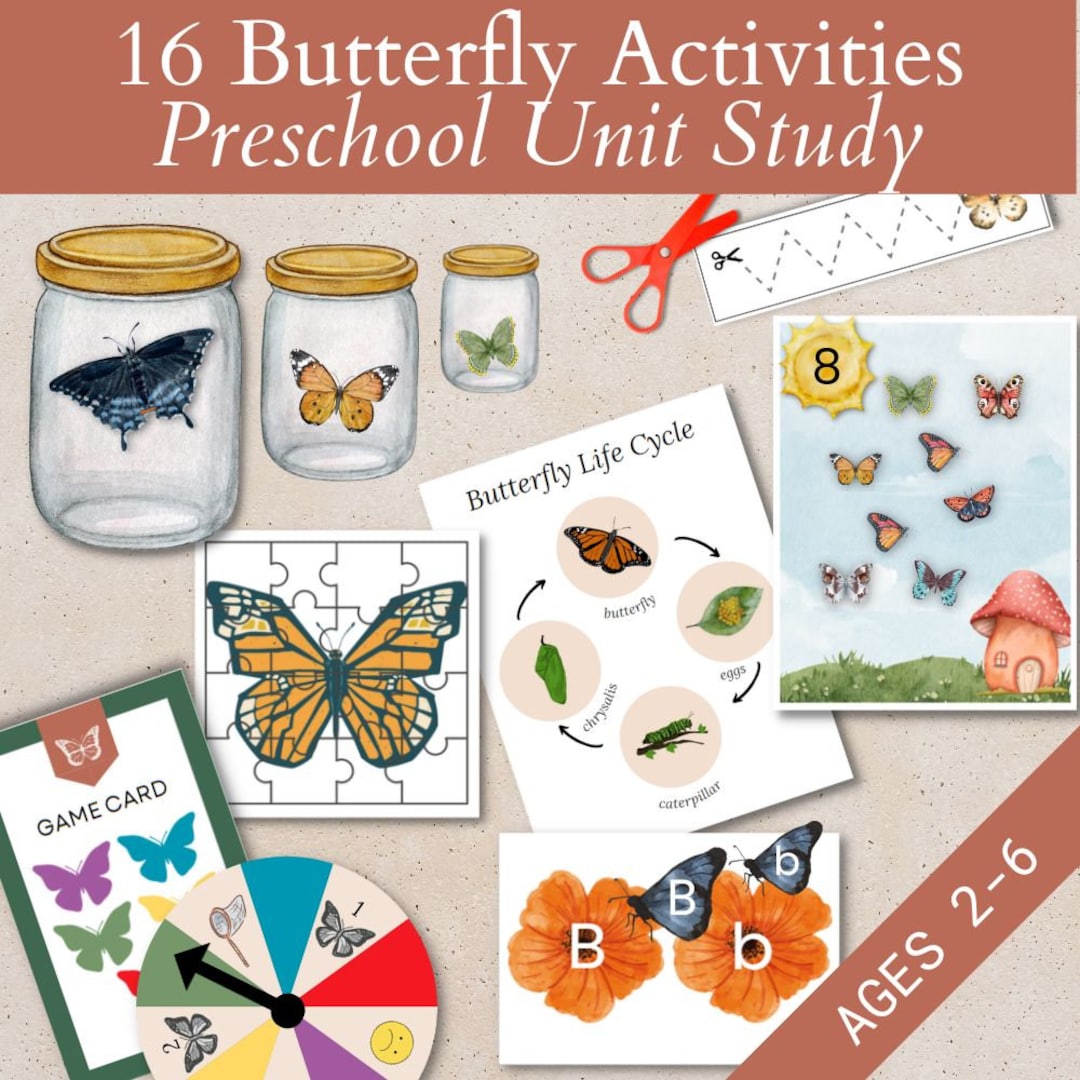 Butterfly Unit Study Preschool, Butterfly Life Cycle Activity for Kid ...