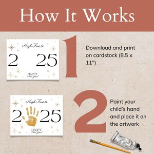 New Year High Five Handprint Craft Printable, 2025 Handprint Activity ...