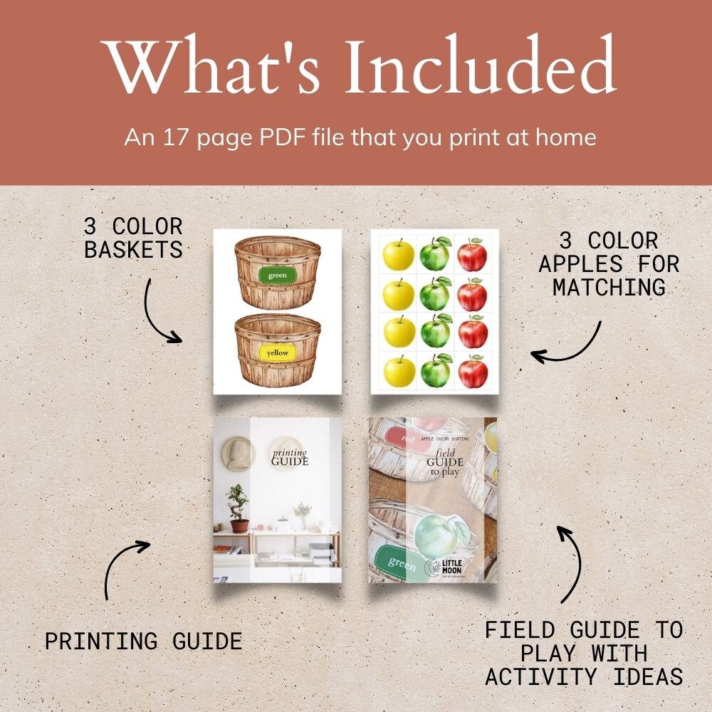 Apple Activities for Preschool, Learning Colors Printable, Color ...