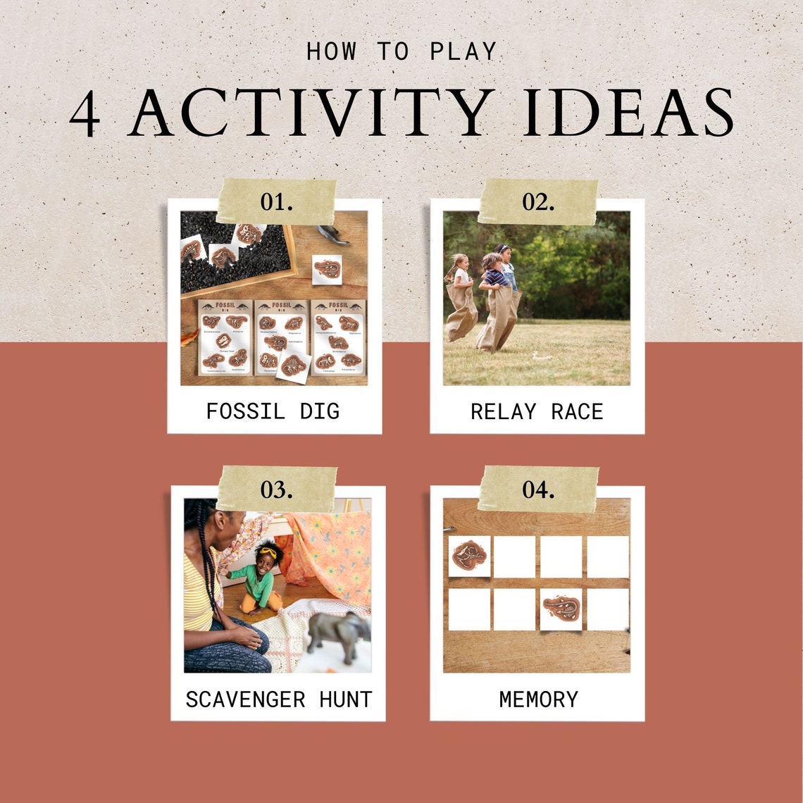 Dinosaur Scavenger Hunt for Kid Indoor, Preschool Sensory Bin Printable ...