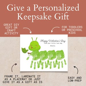 Love Bug Handprint Art Toddler, Caterpillar Valentine Handprint Craft ...