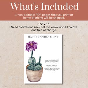 Mothers Day Handprint Poem, Cactus Mothers Day Craft, Mom Flower Hand ...