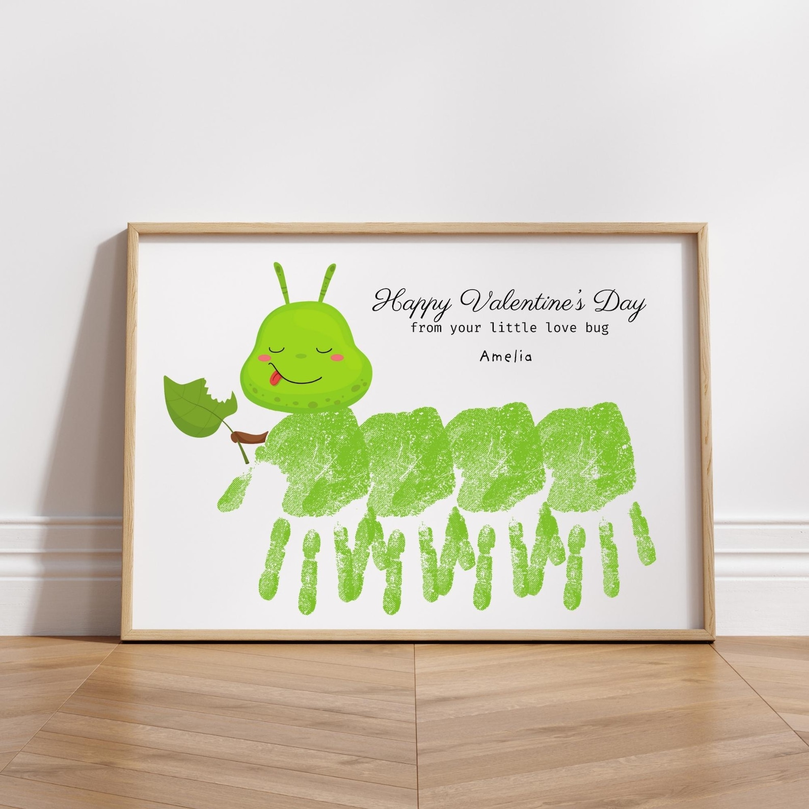 Love Bug Handprint Art Toddler, Caterpillar Valentine Handprint Craft ...