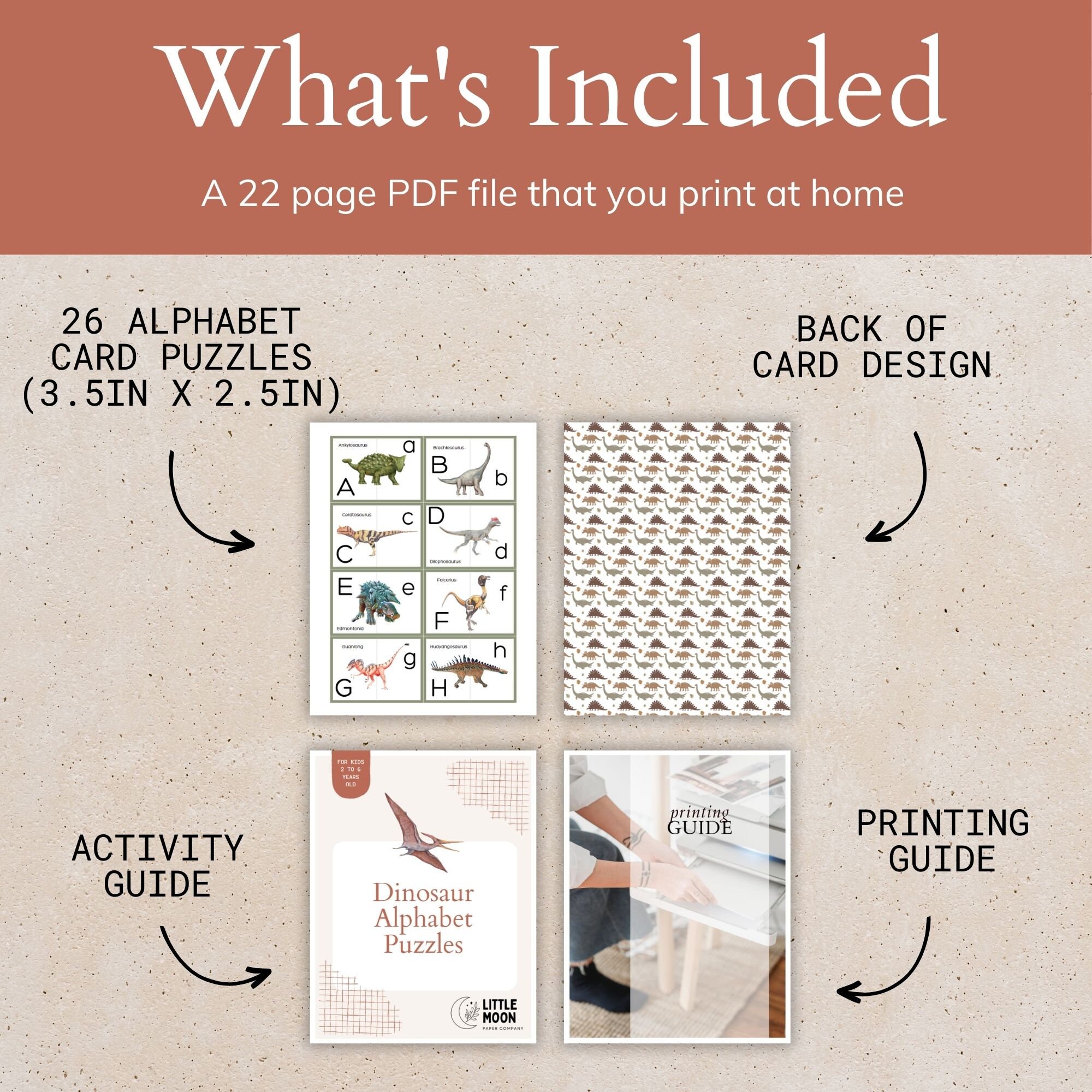 Dinosaur Alphabet Matching Activity A-Z, Printable Learning Material ...