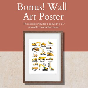 Construction Vehicle Flashcard Printable, Montessori 3 Part Cards for ...