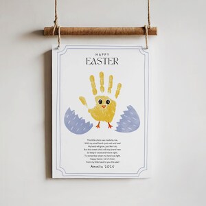 Easter Chick Handprint Craft Toddler, Easter Handprint With Poem ...
