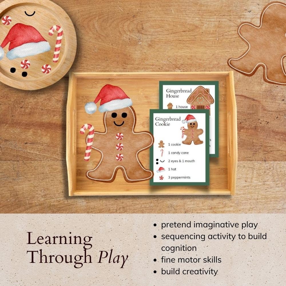 Gingerbread Dramatic Play Bakery Printable, Cookie Recipe Cards for ...