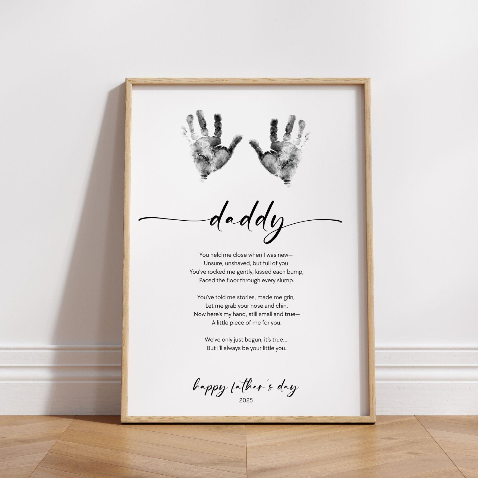 Daddy Handprint Art Template, First Fathers Day Gift From Baby ...