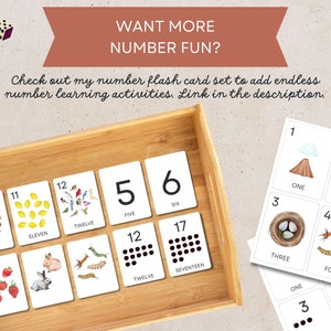 Nature Number Count and Clip Cards, Clothespin Game Printable ...