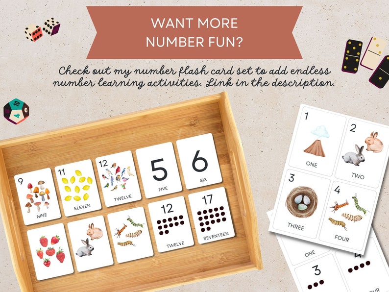Nature Number Count and Clip Cards, Clothespin Game Printable ...
