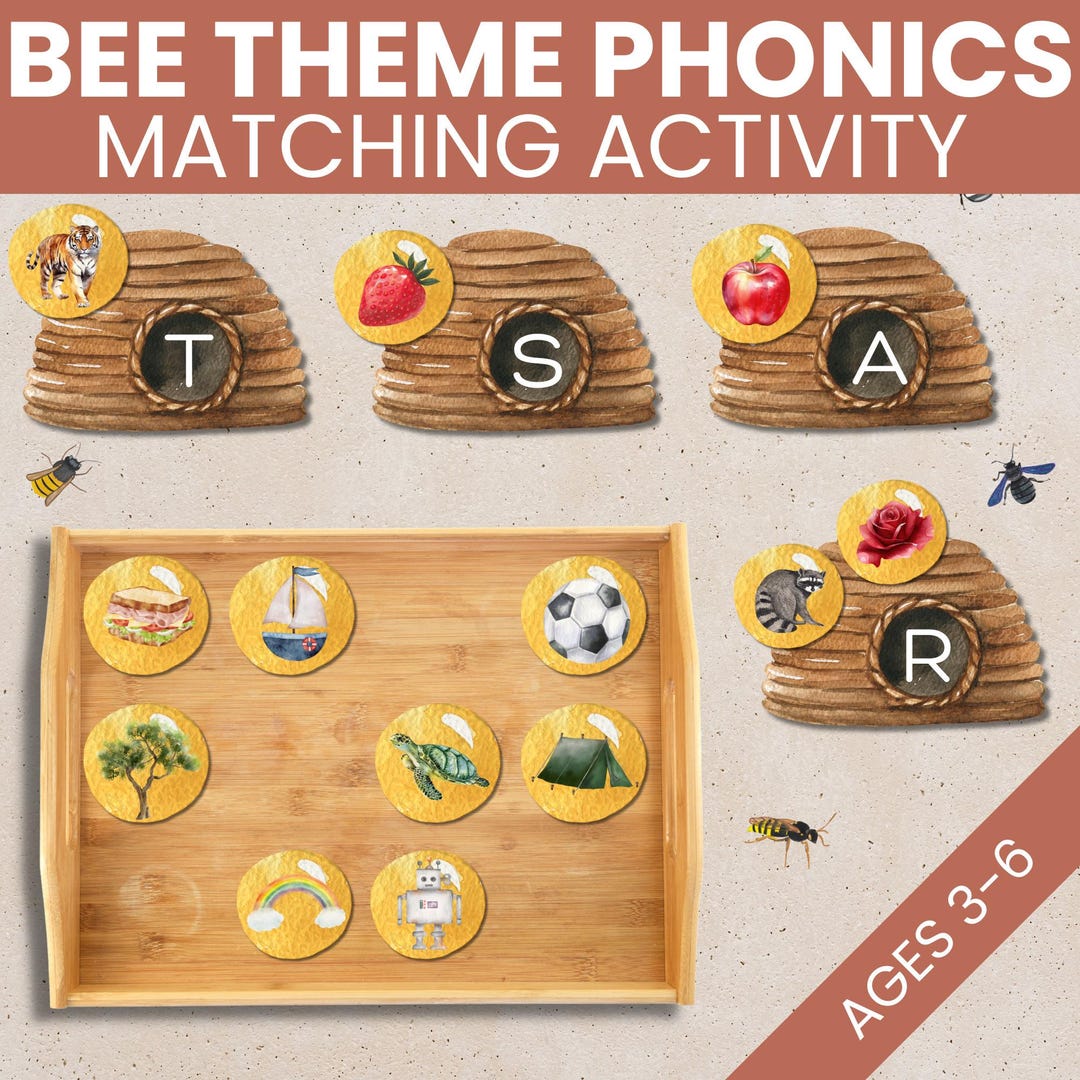 Beginning Sound Lesson for Preschoolers Printable, Montessori Bee ...