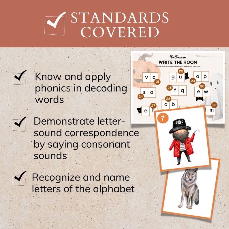 Write the Room Beginning Sound Worksheet Halloween Activity ...