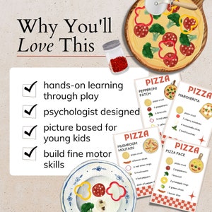 Build a Pizza Visual Recipe Card for Kid, Pizza Activity Dramatic Play ...