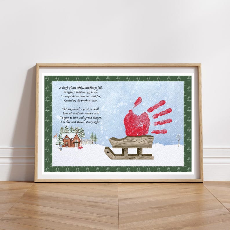 Christmas Handprint Poem Craft for Toddlers, Holiday Handprint ...