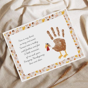 Thanksgiving Handprint Craft for Kids Template, Turkey Handprint ...