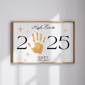 New Year High Five Handprint Craft Printable, 2025 Handprint Activity ...