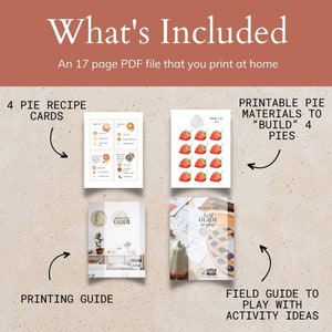 Fall Pie Recipe Pretend Dramatic Play Printable | Thanksgiving Autumn ...