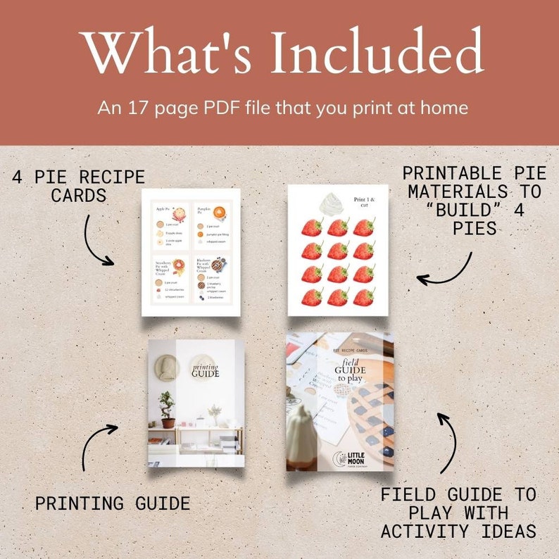 Fall Pie Recipe Pretend Dramatic Play Printable Thanksgiving Autumn ...