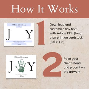 Joy Christmas Handprint Craft Preschool, Editable Toddler Hand Print ...