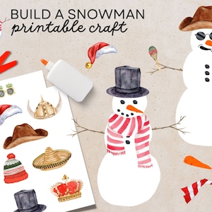 Build a Snowman Printable | Easy Crafts for Kids | Wintertime Crafts ...