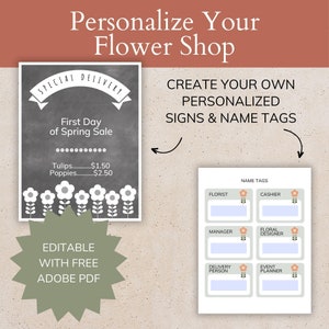 Flower Shop Dramatic Play Printable, Flower Market Pretend Play Gift ...