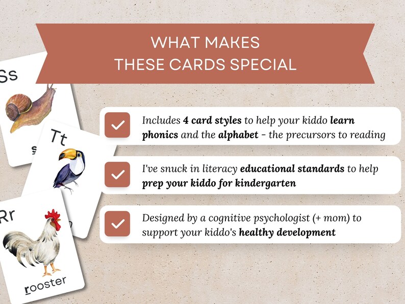 Nature Alphabet Flashcards for Kids, Watercolor ABC Cards Printable ...