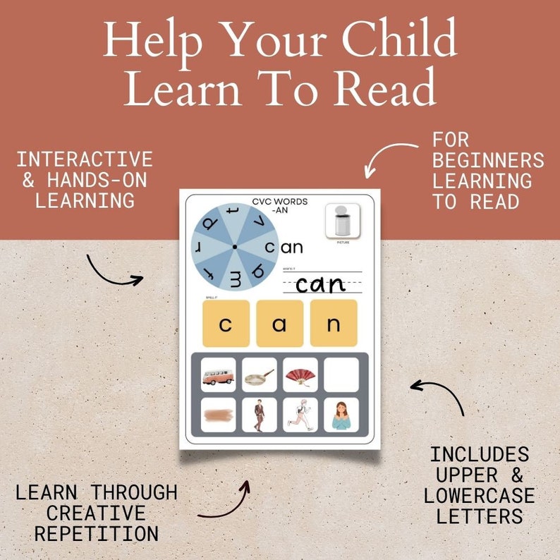 CVC Words Worksheet Digital Download, Rhyming Words Kindergarten ...