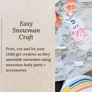 Build a Snowman Printable | Easy Crafts for Kids | Wintertime Crafts ...