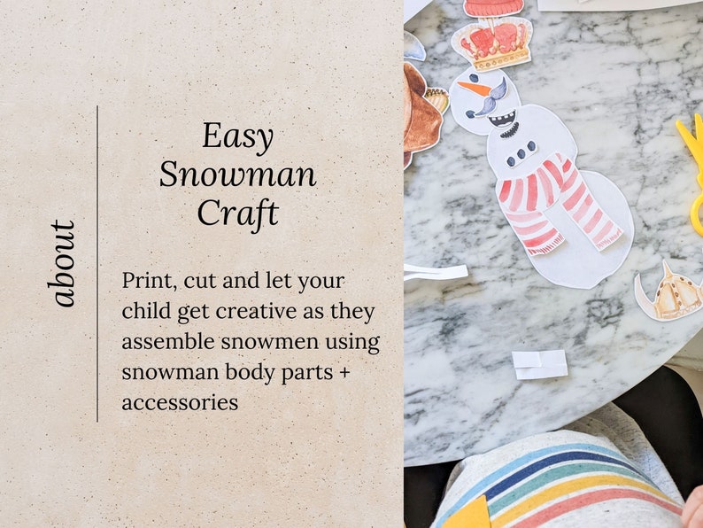 Build a Snowman Printable | Easy Crafts for Kids | Wintertime Crafts ...