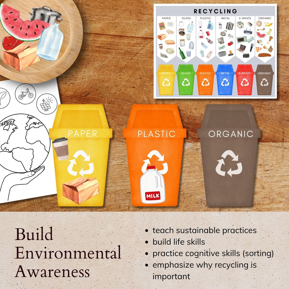 Garbage Sorting Activity Kindergarten Game, Waste Sorting Recycling ...