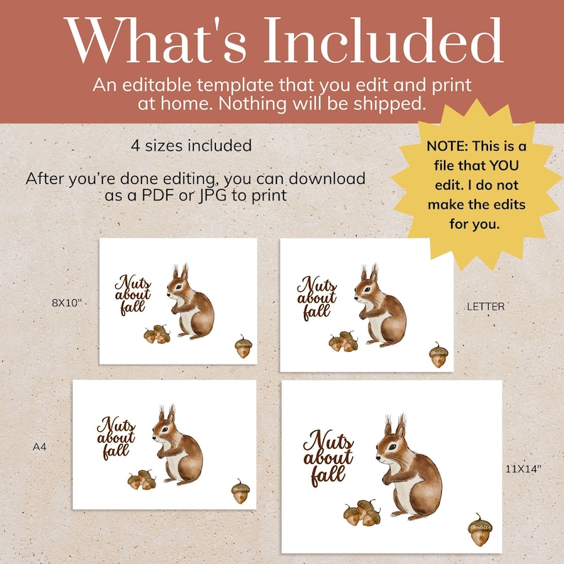Nuts About Fall Footprint Art for Toddler, Baby Foot Print Keepsake ...