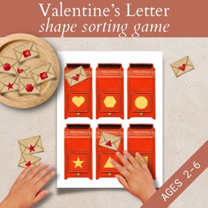 2D Shape Sorting, Valentines Day Kids Activities Printable, Hands on ...