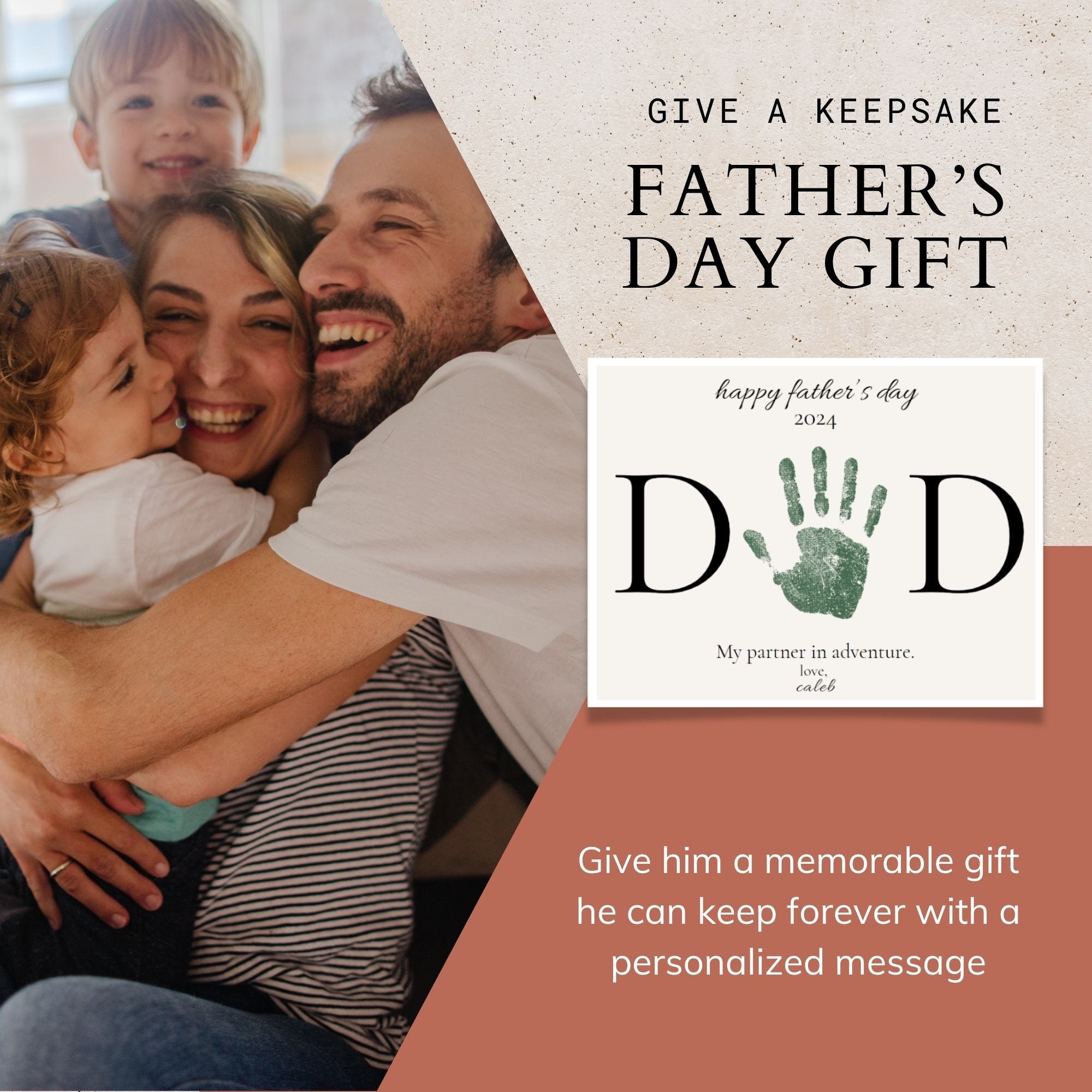 Personalized Fathers Day Handprint Craft for Dad Printable, Unique ...