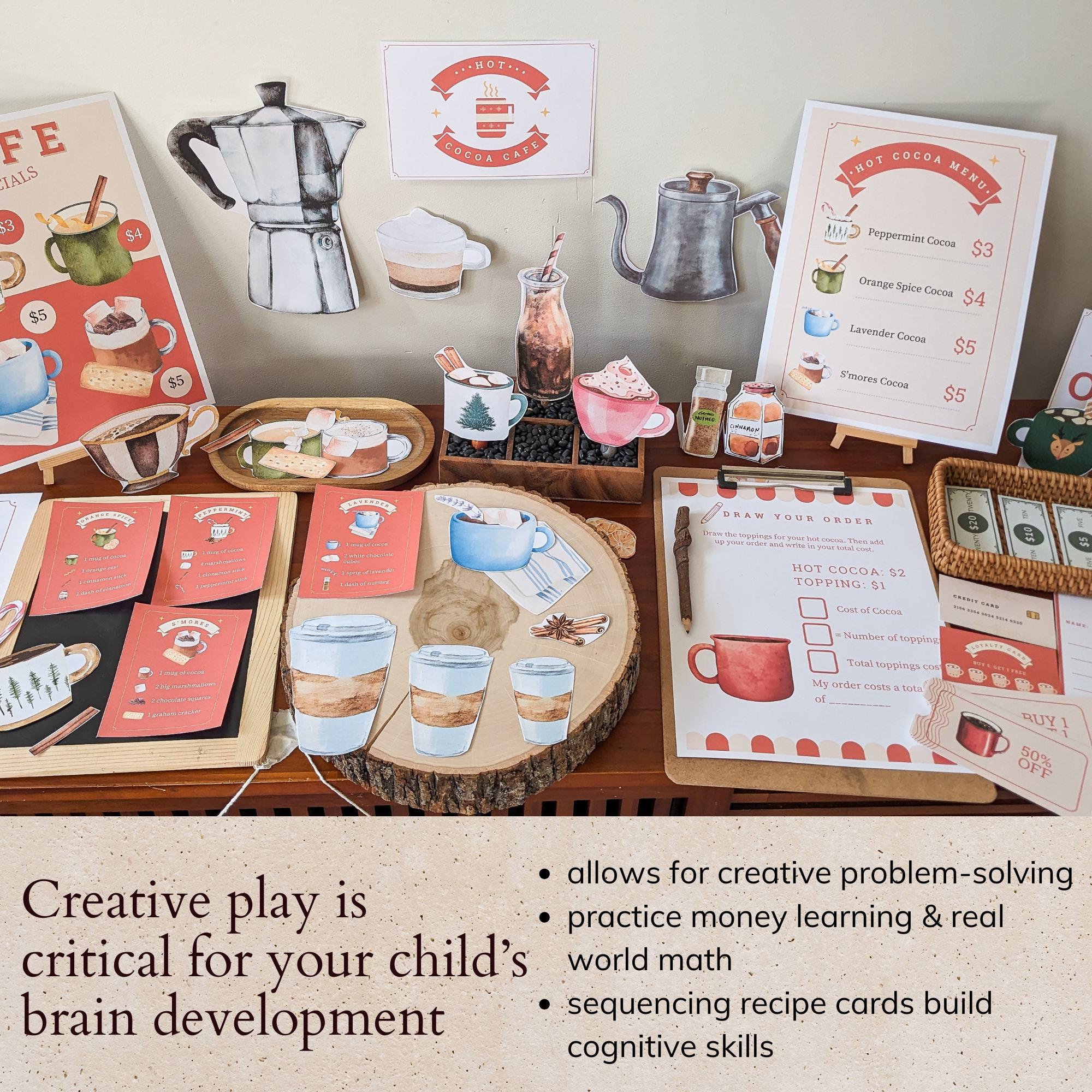 Coffee Shop Dramatic Play Printable, Pretend Play Gift Digital Download ...