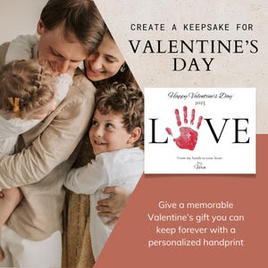 Love Handprint Template Kid, Editable Valentine Handprint Art, Vday ...
