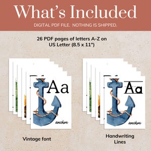 Camping Alphabet Poster Classroom Large, Printable Camping Posters for ...