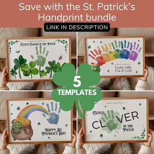 Pot of Gold Rainbow Handprint Art Printable, St Patricks Day Hand Print ...