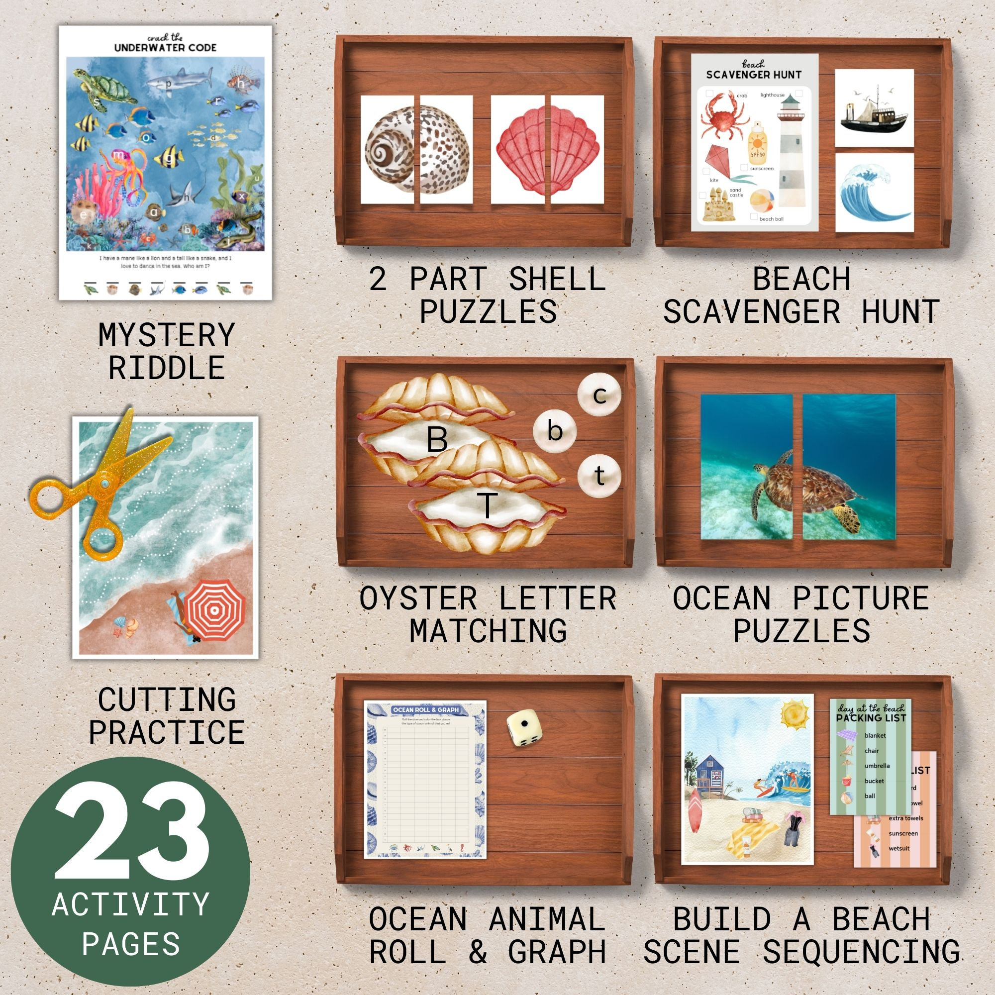 Montessori Ocean Activities Preschool Learning Bundle, Ocean Unit Study ...