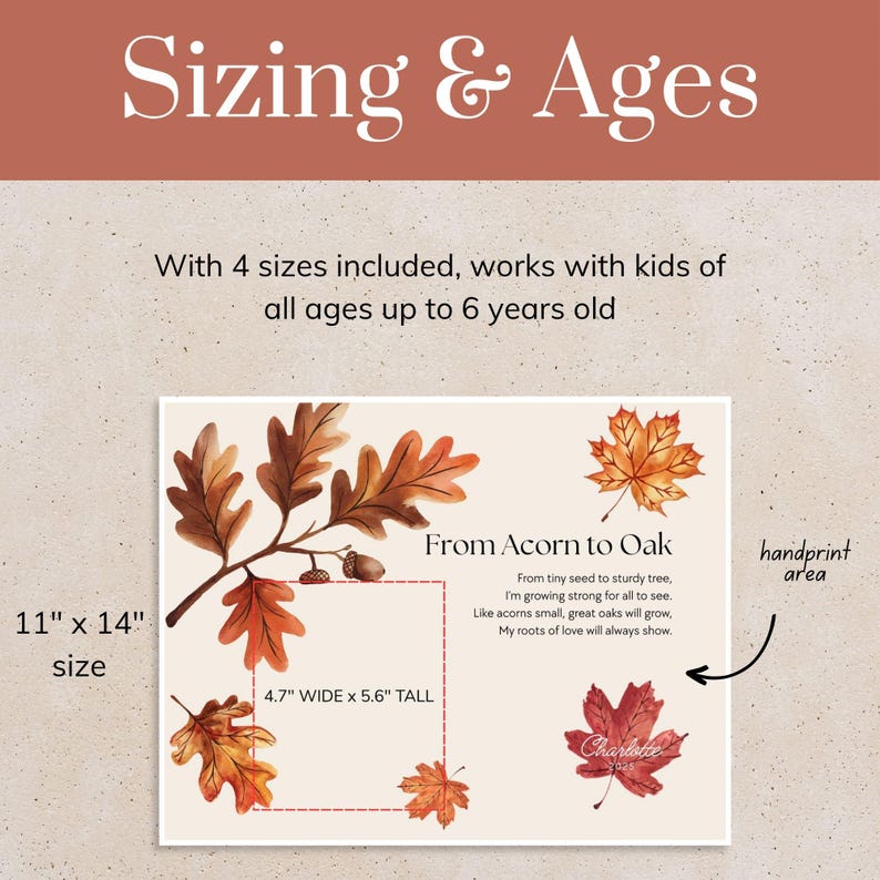Acorn Handprint Poem Printable, Fall Handprint Craft Template for Kid ...