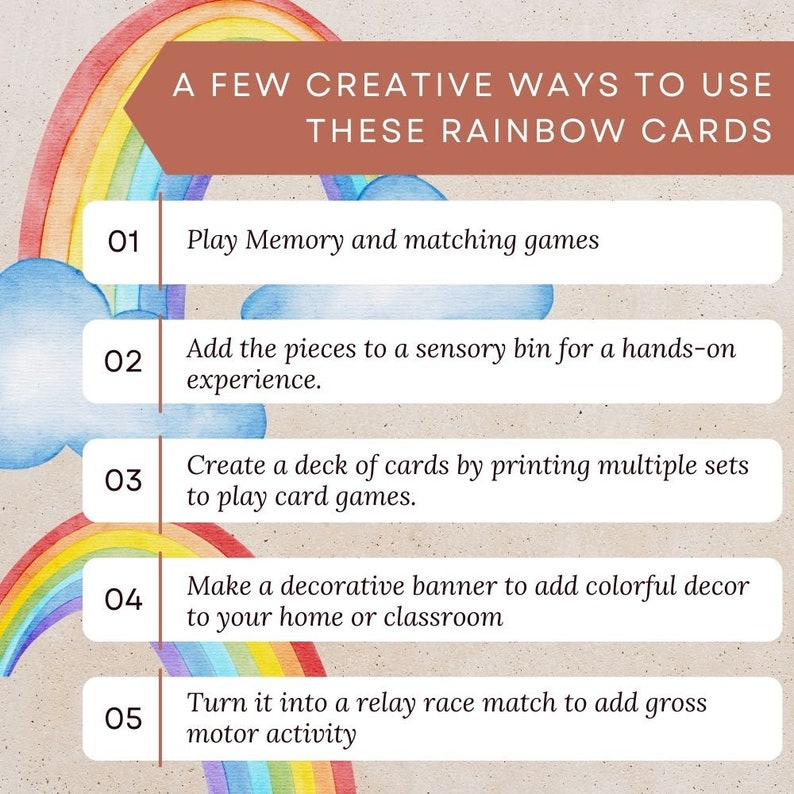 Rainbow Count and Clip Card, Spring Math Manipulative, Classroom Number ...